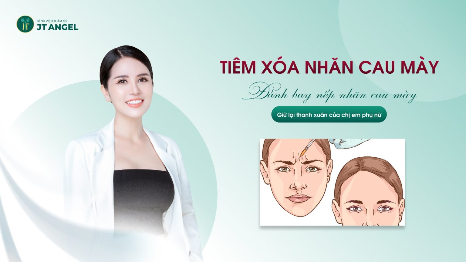 Tiêm xóa nhăn cau mày: Đánh bay nếp nhăn cau mày, giữ lại thanh xuân ...